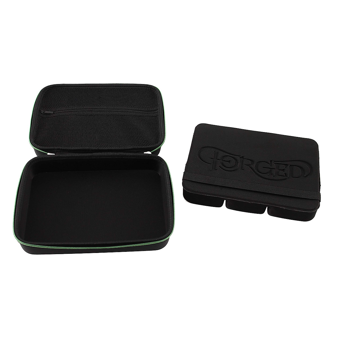 Forged Dice Co. Dice Box and Dice Tray with Removable Dice Holder - Storage Box Holds up to 300 Metal or Plastic Polyhedral Dice - Compatible with DND and Dungeons & Dragons Game Dice - Green