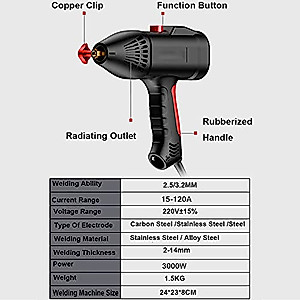 Electric Welder Machine Portable Handheld Welders 110V Small Welding Machine Arc Welder for Household Automatic Welding Machine,2m welding machine