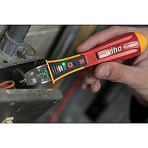 Wiha Non-Contact Voltage Tester Category IV 12-1000V AC with Flash Light - 25506, Red