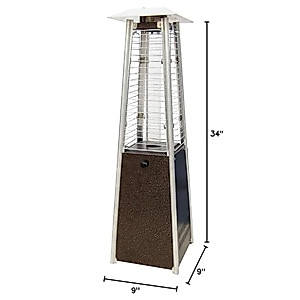 Hanover Mini Pyramid Tabletop Propane Patio Heater in Hammered Bronze