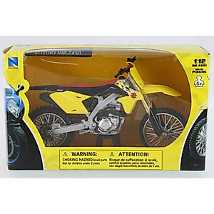 New-Ray 1/12 Suzuki RM-Z450 2014 Suzuki Motocross/Off-Road Bike, Yellow, (57643)