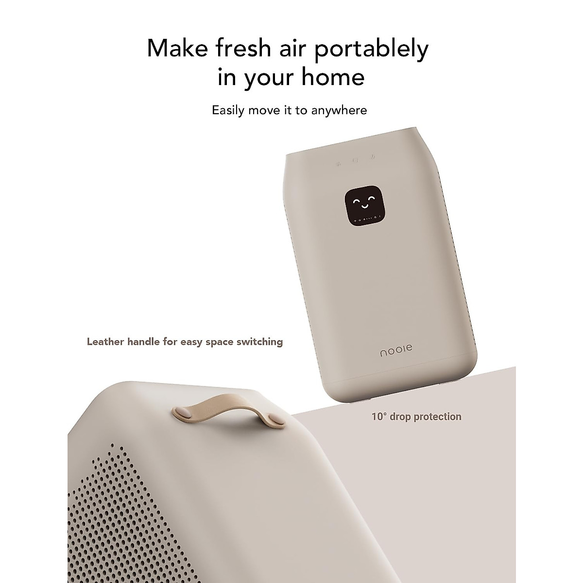 Nooie WiFi Air Purifier,H13 HEPA Filter Remove 99.97% Dust, Pollen, Smoke up to 538 Sq.Ft. For Pets Allergies,Baby friendly Air Purifier With Ultra Low Noise Sleep