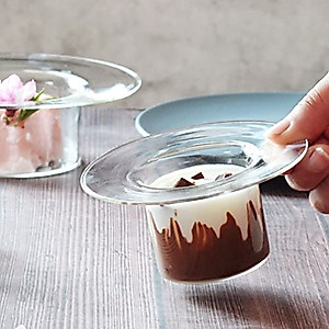 UPKOCH Glass Trifle Bowl 2Pcs Glass Salad Bowl Clear Glass Yogurt Bowl Crystal Dessert Bowl Oatmeal Storage Bowl Appetizer Bowl Plate for Candy Fruit Snacks 100ml+280ml Appetizer Cups