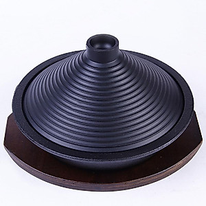 Cast Iron Moroccan Tagine Pot With Tray, Enameled Cast Iron Cook Pot, Non-Stick Tagine With Conical Lid, Tagine Pot Moroccan For Cooking, Compatible Gas Stove Kitchen Essential Tagine Pot (26cm/10.24in)
