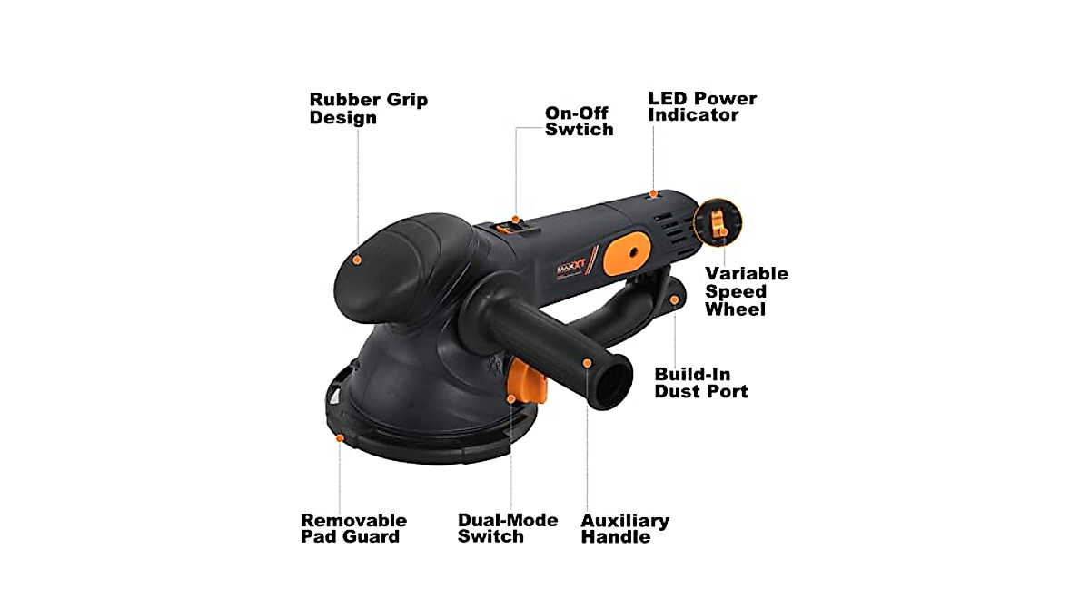 MAXXT Electric 5mm Random Orbital Sander - 500W, Variable Speed