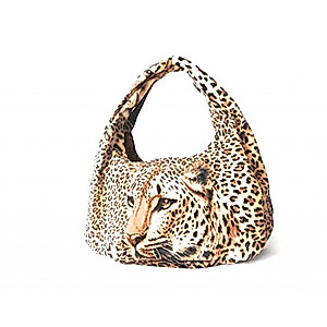 Lee Sands Women's Leopard Hobo Bag 17"W x 17.5"H x 5"D Tan/Brown