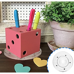 Zorveiio 6” Black Acrylic Turntable Organizer, Rotating Organizer Swivel Plate for Bathroom Kitchen Cabinet Table Spice Rack Cake Pantry