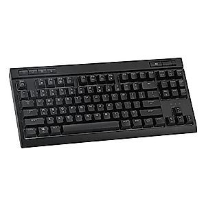 Portable RGB Gaming Mechanical Keyboard,Rainbow LED Backlit Keyboard,Wired Gaming Keyboard,N‑Key Rollover Suspension Keycap,87 Keys RGB Gaming Keyboard for PC Computer Gamer