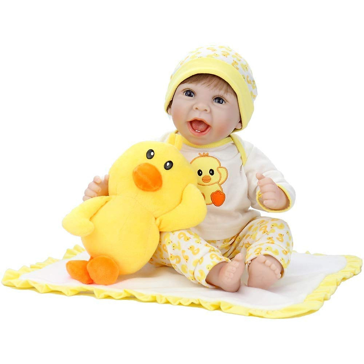 Aori Lifelike Reborn Baby Dolls - Realistic Newborn Baby Doll with Feeding Toy Accessories for Kids 3+