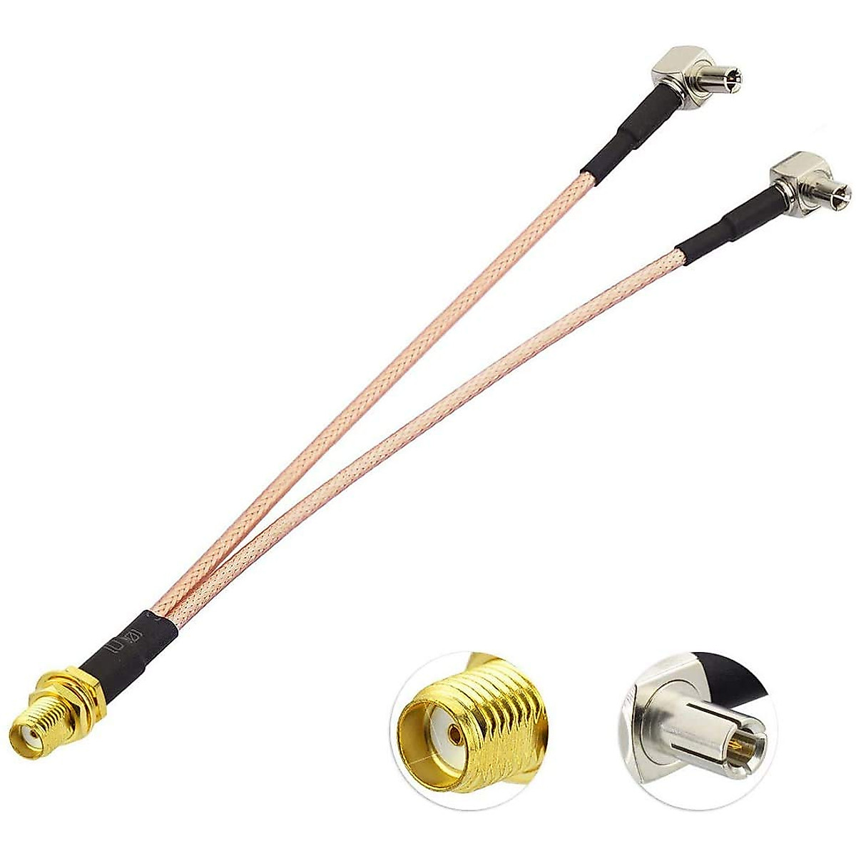 Bingfu 4G LTE Antenna Adapter Splitter SMA Female to Dual TS9 Connector Coaxial Pigtail Cable 6 inch 15cm Compatible with 4G LTE Mobile Hotspot MiFi Router Cellular Broadband USB Modem Dongle Adapter