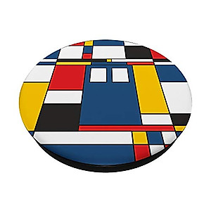 De Stijl Love The Blue Police Public Call Box 3 Design PopSockets PopGrip: Swappable Grip for Phones & Tablets