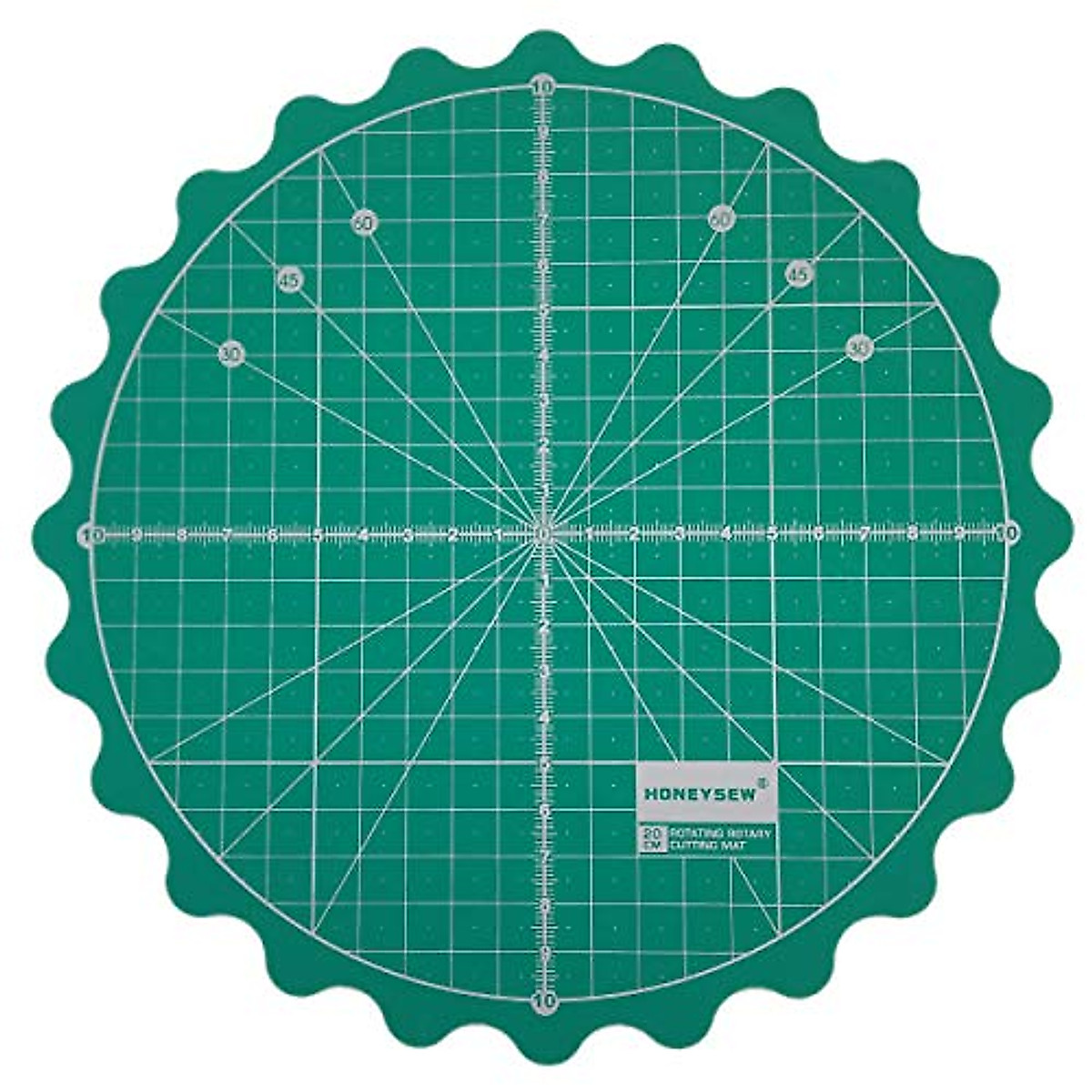 HONEYSEW Circle Rotary Cutting Mat Diameter 20cm(8") Self Healing for Any Table Protection Board Quilt Fabric Doing Crafts Sewing Quilting Projects Rotating Cutter Pad (Green Color)