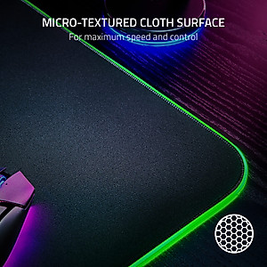 Razer Goliathus Chroma 3XL Gaming Mouse Pad: Micro-Textured Cloth Surface - Large to Cover Desk Setup - Chroma RGB - Optimized for All Sensitivity Settings and Sensors - Non-Slip Rubber Base