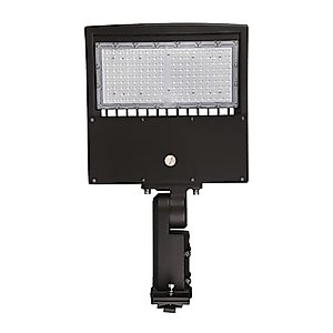 LEDMyplace 150W LED Pole Light 5700K 21000LM Universal Mount Bronze AC120-277V Waterproof IP65 UL DLC Listed LED Shoebox Lights Parking Lot Lights