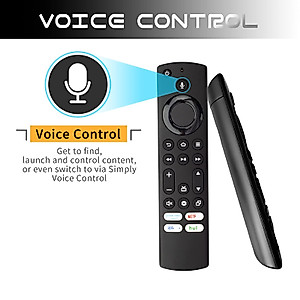 Replacement Voice Remote Control for Insignia TVs, Toshiba TVs, Pioneer TV, AMZ TV Cube and AMZ Omni TVs, 4-Series TV.