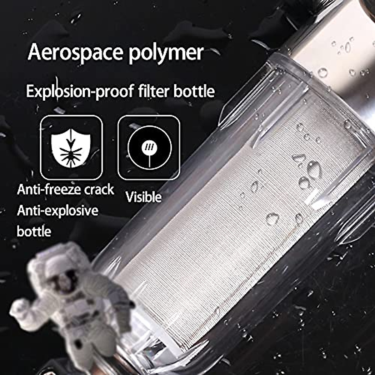 CJGS Flushable Prefilter Filtration,Whole House Reusable Filtration Water System-40 Micron Spin DownSediment Filter 316 Stainless Steel Mesh Pre-Filter -for City/Well Water