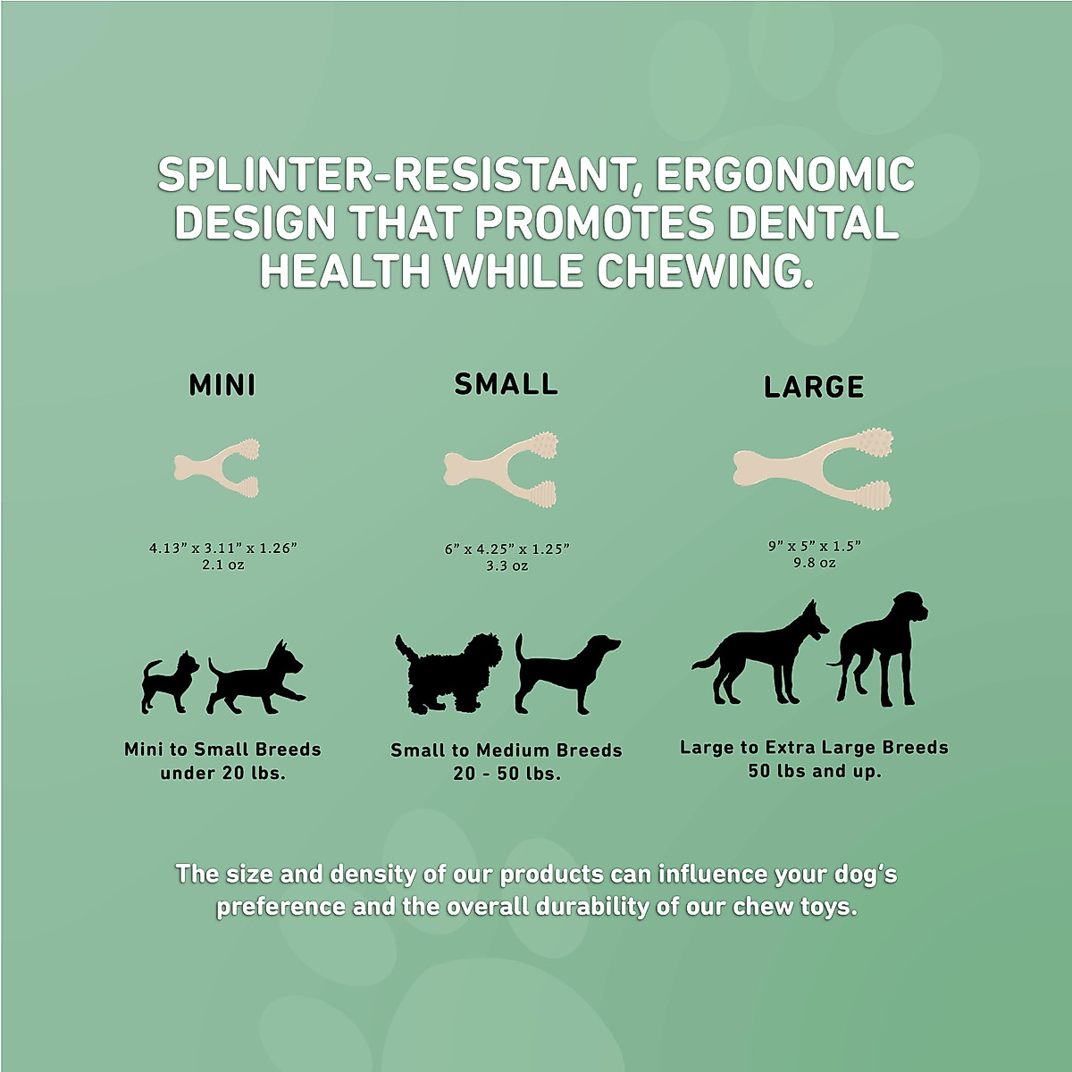 BetterBone - All-Natural, Nylon-Free Dog Chew Toys - Medium Density - Ideal for Moderate to Strong Chewers - Non-Toxic, Promotes Dental Health, Splinter-Resistant, Sustainably Made