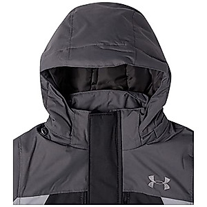 Under Armour Boys' Westward 3-in-1 Jacket, Removable Hood & Liner, Windproof & Water Repellant, Black Gray Block, 6