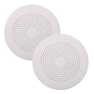 Hair Catcher Round Silicone Hair Stopper with Suction Cup Quick & Easy to Install Perfect for Bathroom, Bathtub & Kitchen Use - Pack of 2 (White)