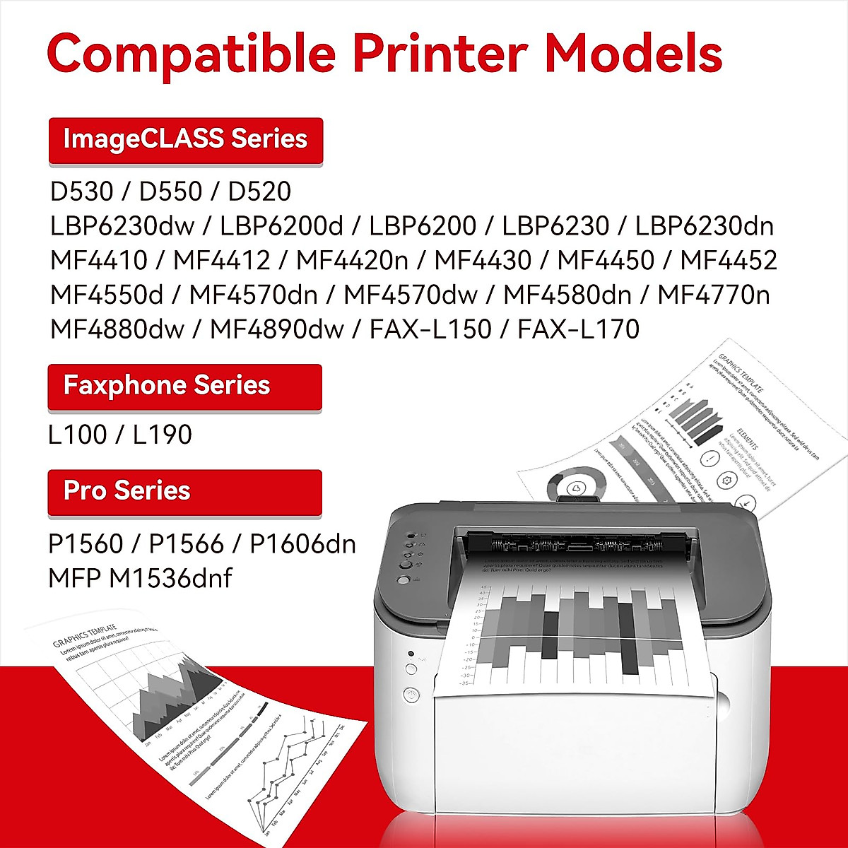 MYTONER Compatible Toner Cartridge Replacement for Canon 126 CRG126 Toner for imageCLASS LBP6230dw LBP6200d Laser Printer (Black, 2-Pack)