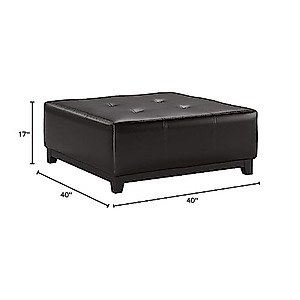 Christopher Knight Home Darlington Bonded Leather Ottoman, Espresso Brown