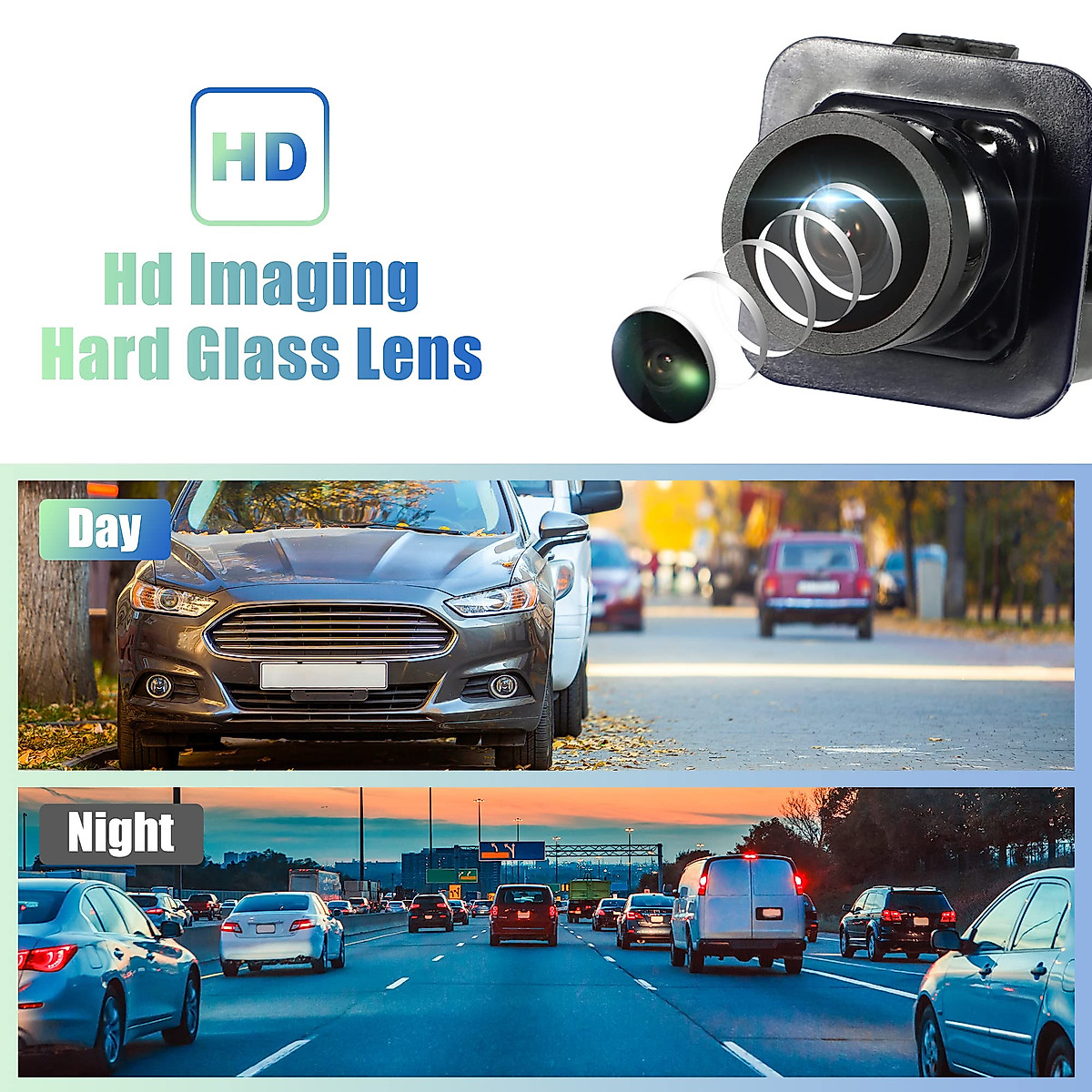 X AUTOHAUX Back Up Camera EL3T-19G490-AA Rear View Park Assist Reverse Camera with Pry Bar for Ford F-150 2011-2014