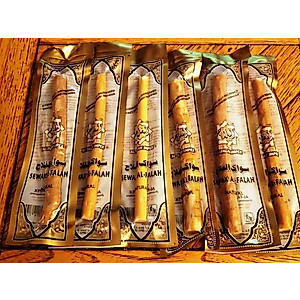 bonballoon 6 Pcs Al Falah Siwak Meswak Miswak Miswak Arak Peelu Al Falah Chewing Stick with Natural Flavor Herbal Toothbrush Vacuum Sealed Breath Freshener (Six Tooth Sticks)