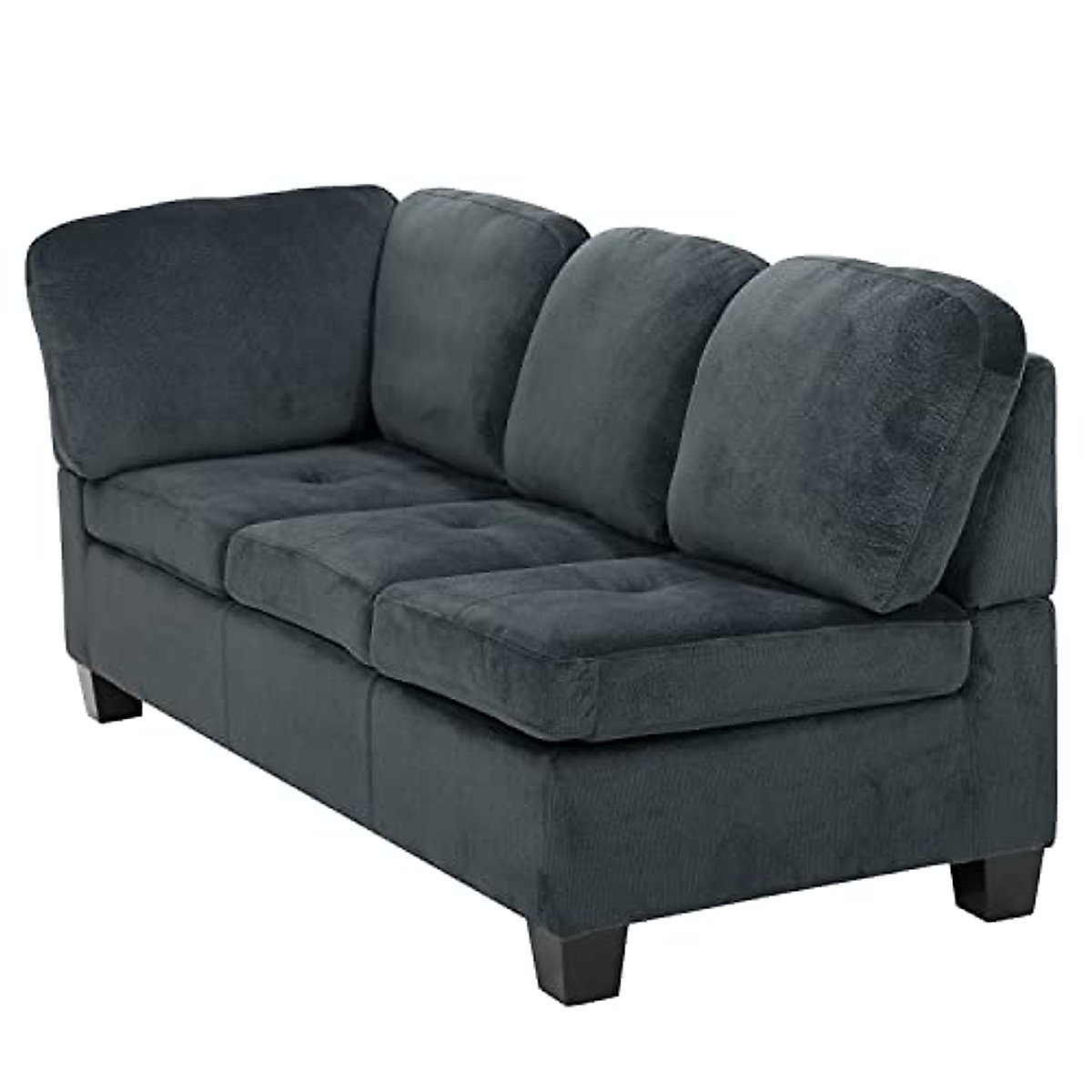 Christopher Knight Home Canterbury Fabric Sectional Set, Charcoal