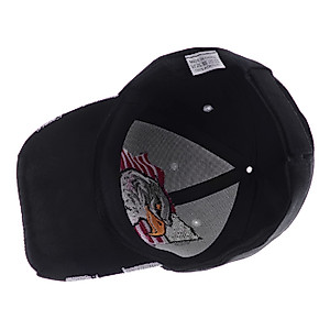 Anna-Kaci USA American Flag Patriotic Eagle Hawk Embossed 3D Adjustable Velcro Baseball Caps Hats, White USA