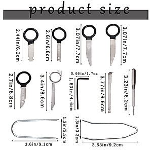 Ruibapa 20PCS Blue Radio Remove Tool Key Kit with 5PCS Fastener Remover Tool Kit for removing Car Radio Stereo CD Player P-003-B+Kit