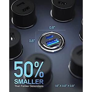 EHO USB C Car Charger, 38W All Metal Fast Car Charger Mini Dual Port Type C Car Adapter (PD20W + QC18W), Compatible with iPhone 13 Pro Max/12 Pro Max, Galaxy S21/S20/S10, iPad Air/Pro, Google Pixel