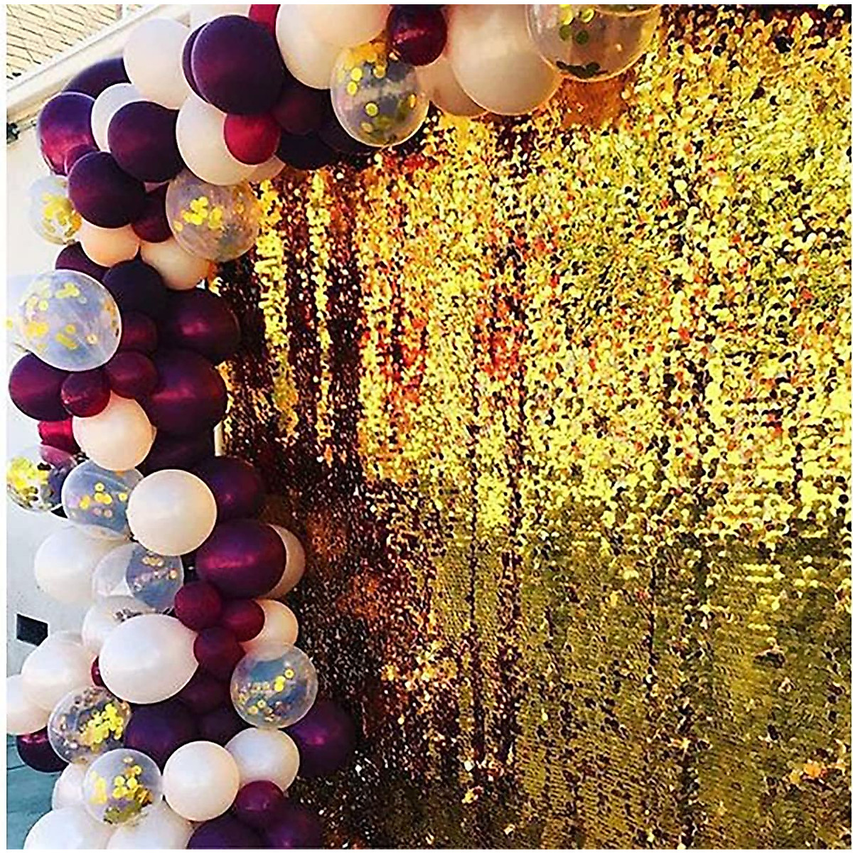 Graduation Decorations Maroon Gold 2024/Burgundy Gold Graduation Party Decorations/Burgundy Gold White Balloons 40pcs ASU/FSU Fall Bridal Shower Wedding/Fall Burgundy Birthday Decorations Women
