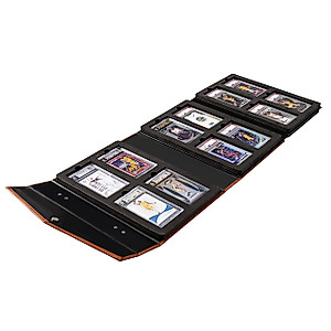 Premium Trading Card Display Leather Case for Display & Storage PSA BGS Graded Slabbed Basketball Baseball Football Hockey Sports Game Cards with 16 Slots