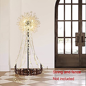 YAO BANG Crystal Floor Lamp for Bedroom and Living Room, Elegant Standing Lamp with 8 Lights and 63" Tall Pole, Modern Floor Lamp for Room Decor with 32 Firework Crystal Harnesses