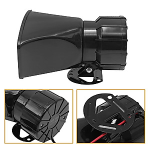 Anxingo 80W 7 Tone Sound Car Police Siren Horn with Mic PA Speaker System Emergency Sound Amplifier Electric Horn-Hooter