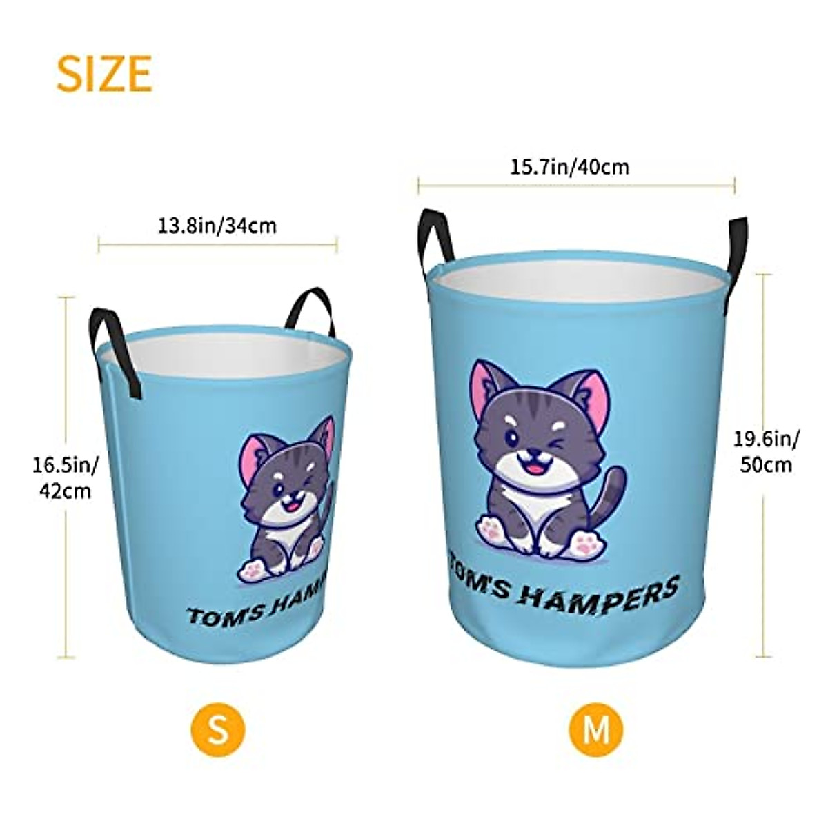 Personalized Hampers Custom Laundry Basket with Name, Customized Dirty Clothes Hamper with Photo/Text for Boys Girls Women Men, Collapsible Storage Basket with Handle for Bedroom, Large 19.6" x 15.7"