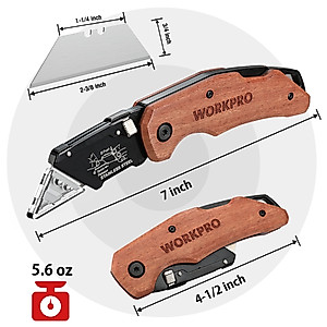 Knife: Retractable (3pcs) + Folding w/Wood Handle
