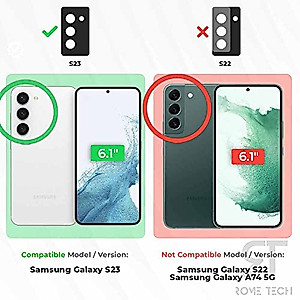 Rome Tech Holster Case with Belt Clip for Samsung Galaxy S23 6.1" [ONLY] Slim Heavy Duty Shell Holster Combo - Rugged Phone Cover with Kickstand Compatible with Samsung Galaxy S23 - Black Lines