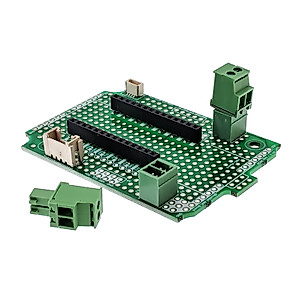 qBoxMini AMC DIY IOT Enclosure Kit (Two SMAs), IOT Enclosure for Arduino MKR ESP32 Cellular LoRa WiFi Board, Waterproof IP65 Enclosure with Glands, prototyping PCB connectors Set and Two SMAs