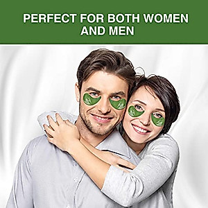 Under Eye Mask 60 pcs, Green Tea Extract Under Eye Patches, Eye Mask for Puffy Eyes, Undereye Dark Circles Treatments, Under Eye Pads, Anti-Wrinkle Gel Pads