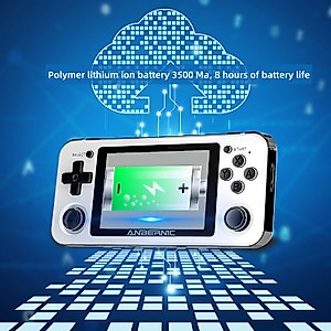 DREAMHAX RG351P Handheld Game Console with 64G TF Card 2500 Classic Games 3.5 Inch IPS Screen 3500mAh Battery, Video Games Player with Open Source System RK3326 Chip Quad-core 1.5GHz (Black)