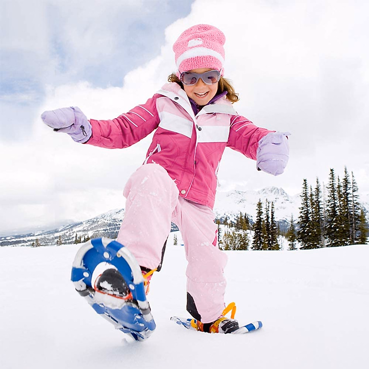 EXUAN 16‘’ Snowshoes for Youth Kids Boys and Girls, Lightweight Aluminum Alloy All Terrain Snow Shoes with Adjustable Bindings with Carrying Tote Bag (Size : 16")