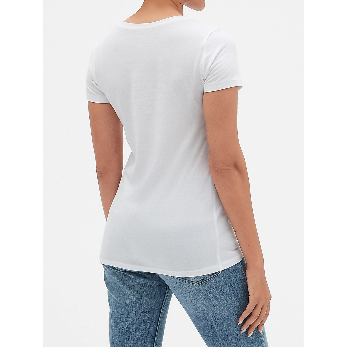 GAP Womens Favorite T-Shirt T Shirt, White 2, Medium US