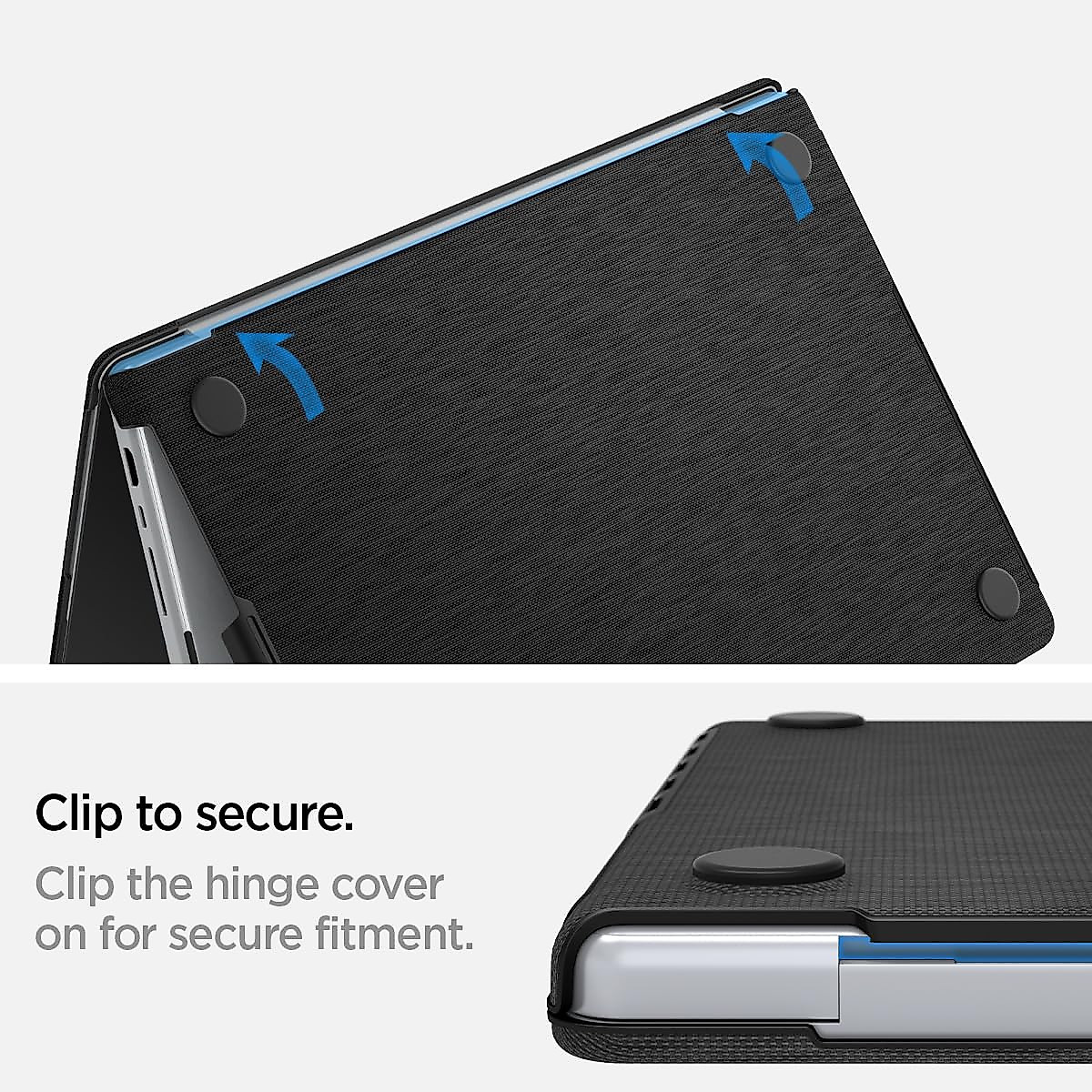 Spigen Urban Fit Designed for MacBook Pro 14 inch Case M4/Pro/Max (2024) M3/M2/M1/Pro/Max (2023-2021) A3112 A3185 A3401 A2918 A2992 A2779 A2442 Premium Knit Fabric Case - Black