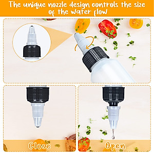 Gandeer 100 Pcs 2 oz Plastic Squeeze Bottles Condiment Squirt Bottle Small Boston Dispensing Bottles with Black Twist Cap and 5 Pcs Funnels Liquids Mini Dressing Container Ketchup Paint Bottles