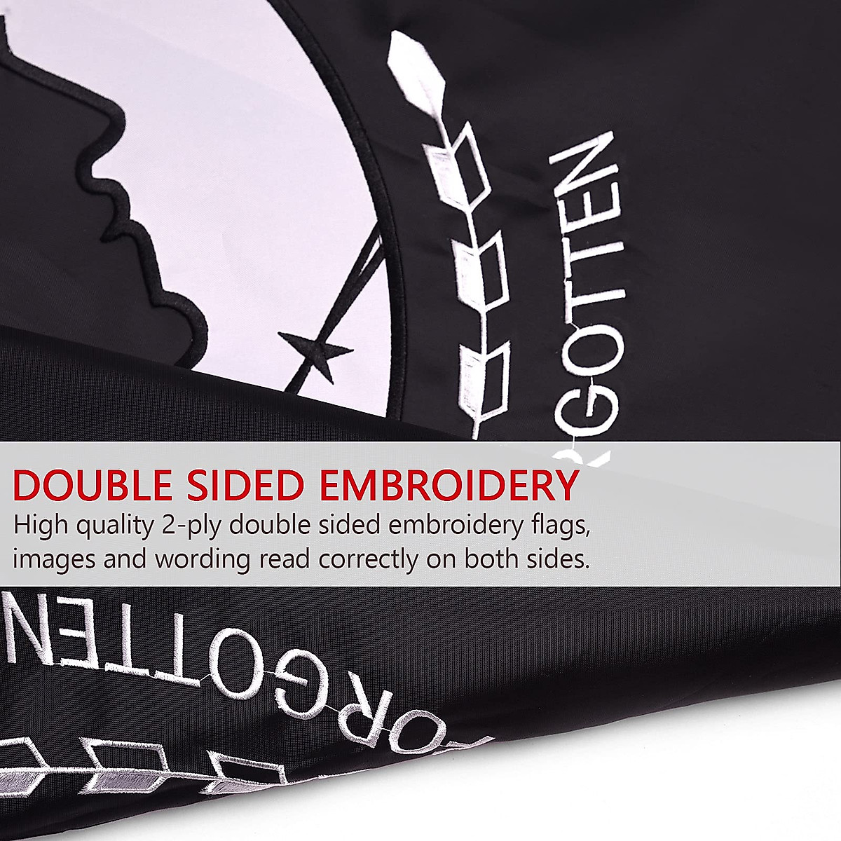 Pow Mia Flag 3x5 ft Outdoor Heavy Duty and Double sided You are Not Forgotten Prisoner of War Flags Military Pow Flag with 2 Grommets