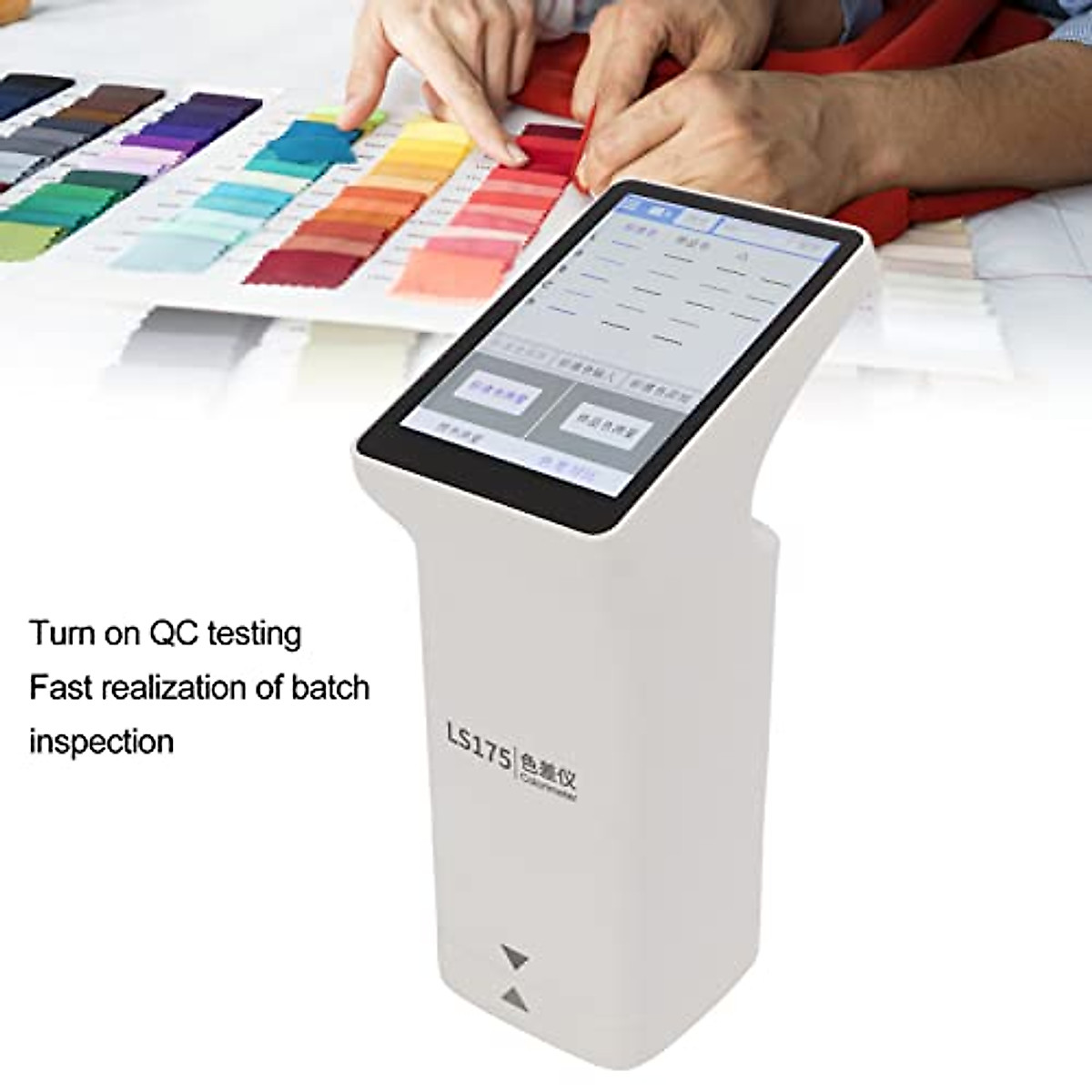 Color Difference Tester, 20mm Measuring Aperture QC Detection ABS High Accuracy Digital Colorimeter LS175 with U Disk for Textile Fabrics