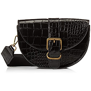 The Drop Women's Helen Saddle Crossbody Bag Black, One Size