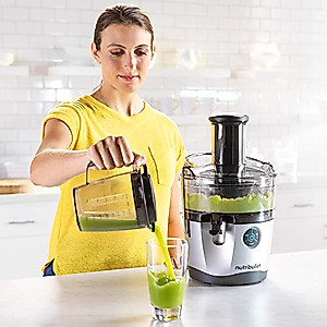 NutriBullet Juicer Pro Centrifugal Juicer Machine for Fruit, Vegetables, and Food Prep, 27 Ounces/1.5 Liters, 1000 Watts, Silver, NBJ50200