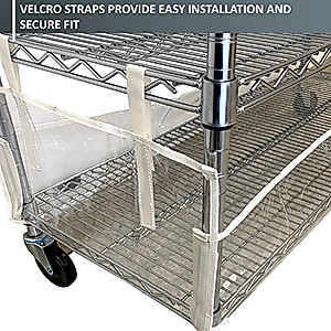 Formosa Covers | Storage Shelving Unit Bottom Rack Cover, See Through PVC (48" W x 18" D x 6" H) (Cover Only)